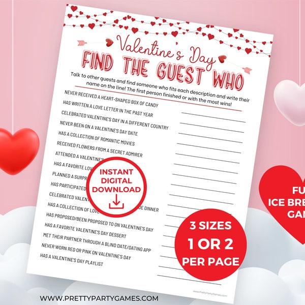 Valentines Games - Etsy