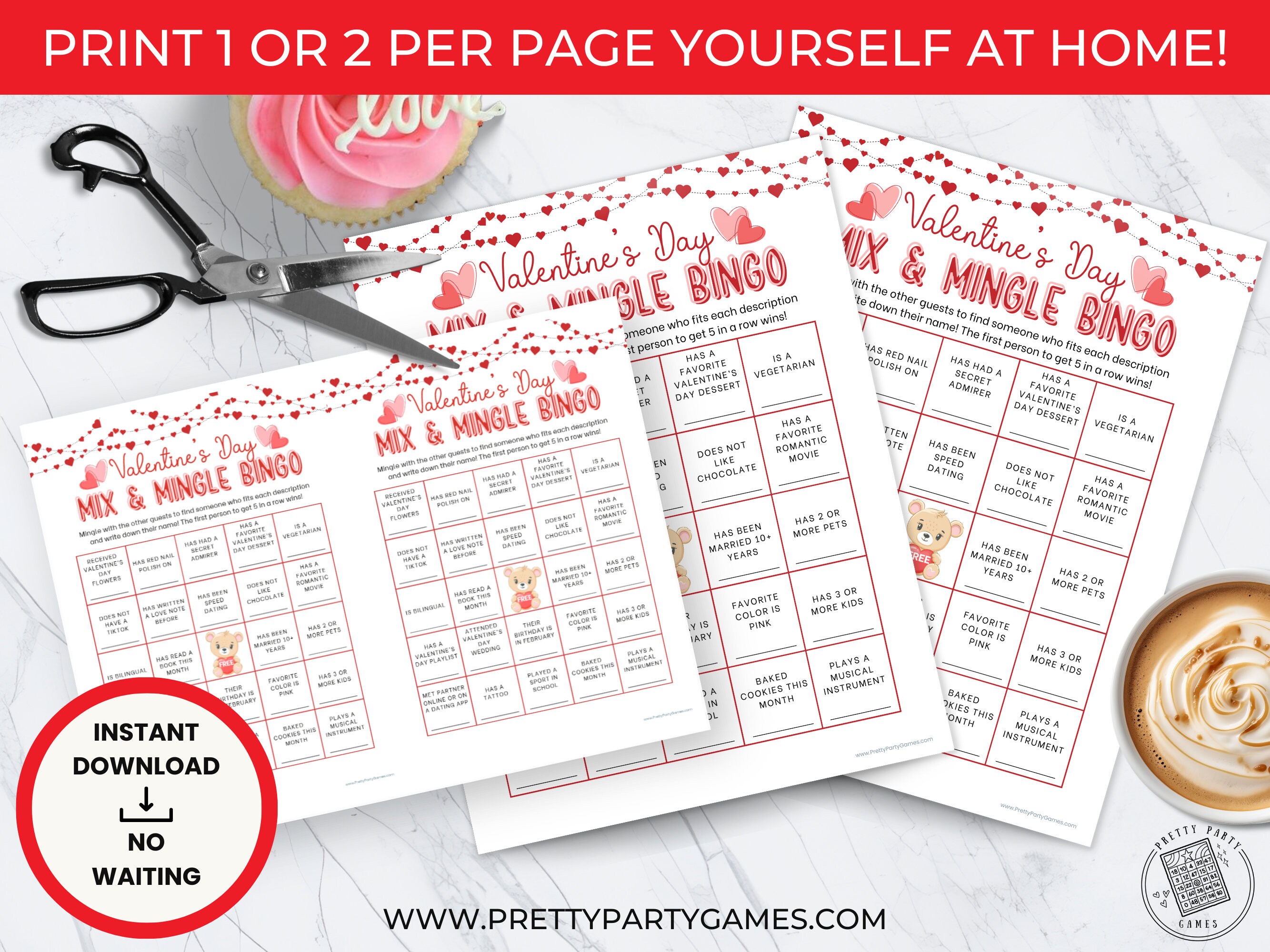 18 Printable Valentines Day Games Bundle, Great for Classroom Work ...