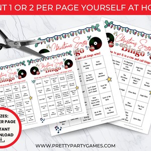 50 Printable Christmas Song Bingo Cards, Office Party Holiday Bingo ...