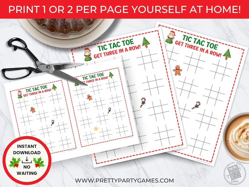 Christmas Tic Tac Toe Game Printable, Fun Christmas Game for Kids ...