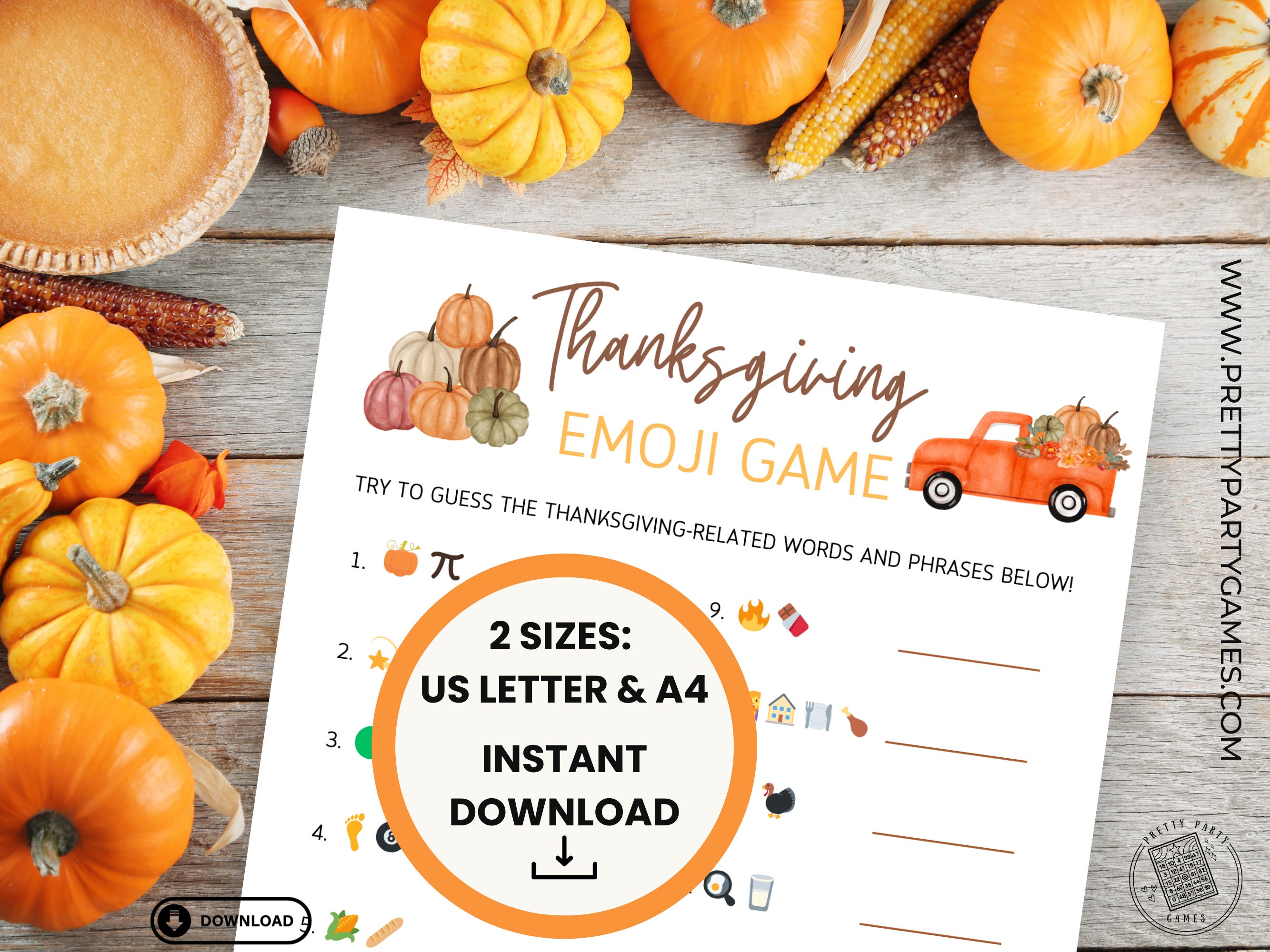 Thanksgiving Emoji Game Printable, Thanksgiving Game Night Activities ...