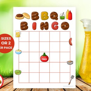 Backyard BBQ Blank Bingo Card Printable, Summer Cookout Activity ...