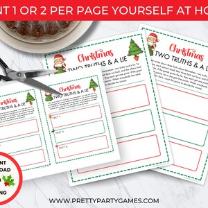 Christmas Two Truths and A Lie Game, Fun Christmas Party Games for ...