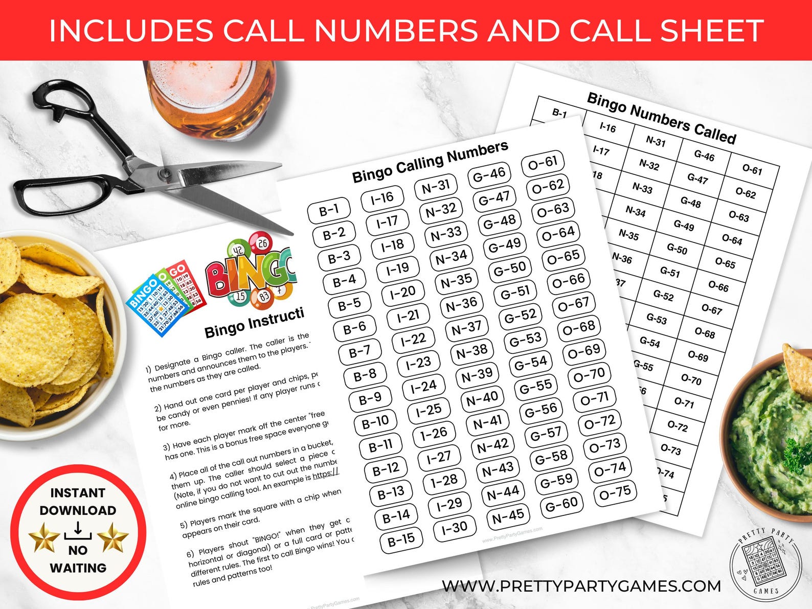 50 Labor Day Bingo Cards With Numbers, 4 Sizes: 1, 2, 4 or 6 per Page ...