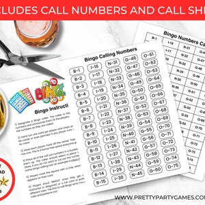 50 Labor Day Bingo Cards With Numbers, 4 Sizes: 1, 2, 4 or 6 per Page ...