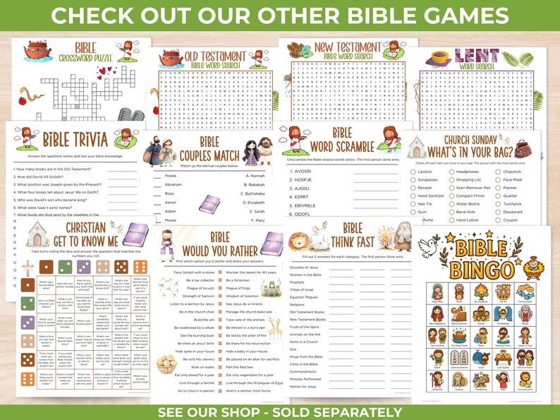 New Testament Books of the Bible Word Search Printable +answer Key ...