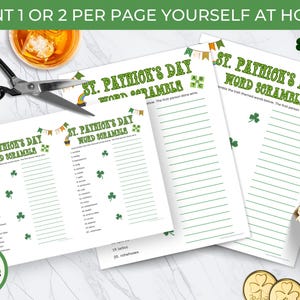 Printable St Patricks Day Word Scramble With Answer Key, Fun Classroom ...