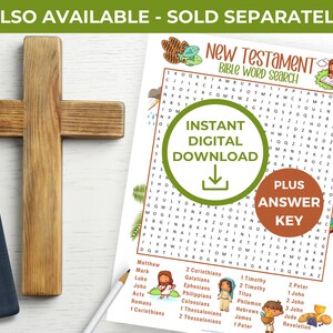 Old Testament Books of the Bible Word Search Printable, Word Search for ...