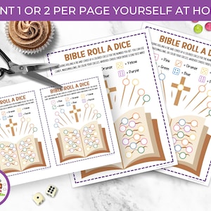 Bible Roll A Dice Game, Candy Dice Game Printable, Christian Printable ...