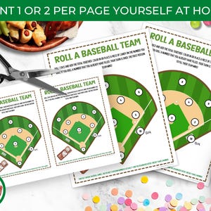 Roll A Baseball Team Game, Baseball Theme Roll A Dice Game, Printable ...
