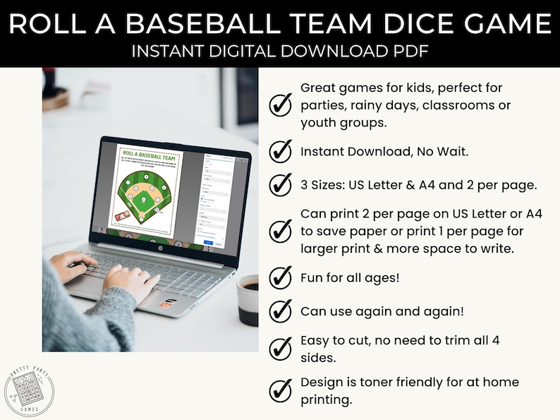 Roll A Baseball Team Game, Baseball Theme Roll A Dice Game, Printable ...