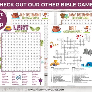 Lent Word Search Printable + Answer Key, Lenten Games for Kids & Adults ...