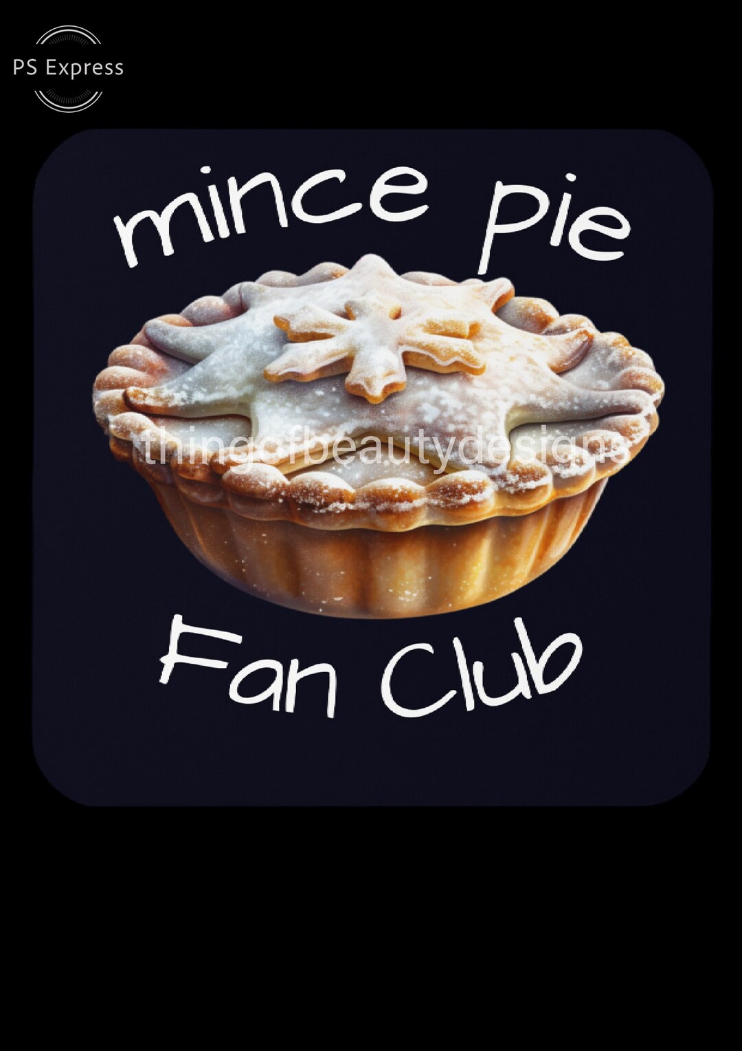 Mince Pie Fan Club Digital Download, Christmas Download, Funny Slogan ...
