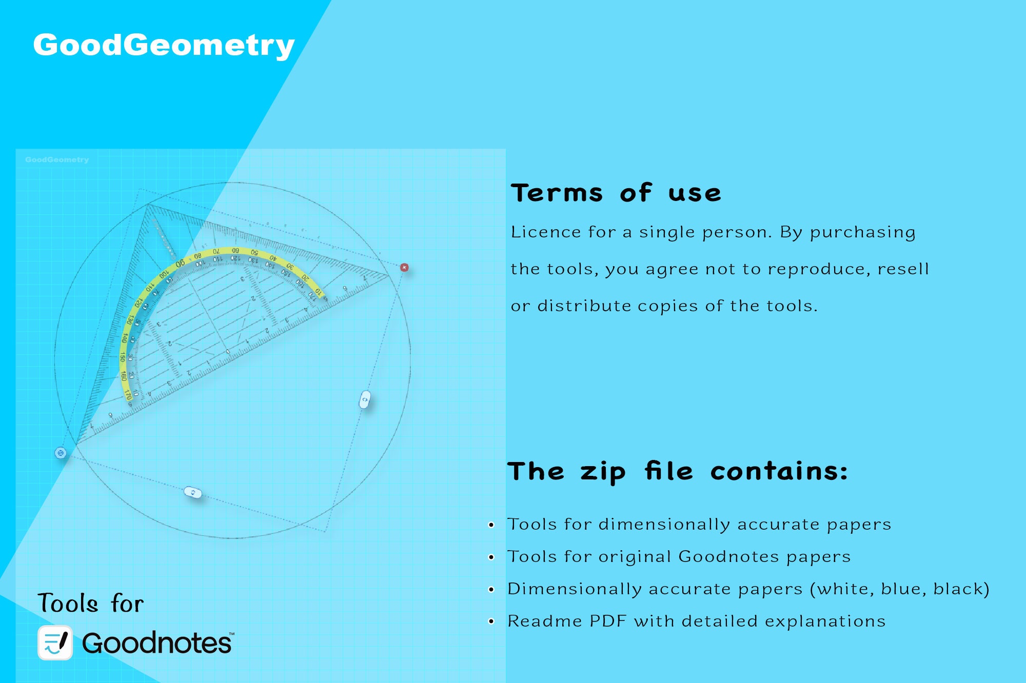 Ruler, Compass, Set Square, Protractor. Rotatable, Exact Dimensions ...