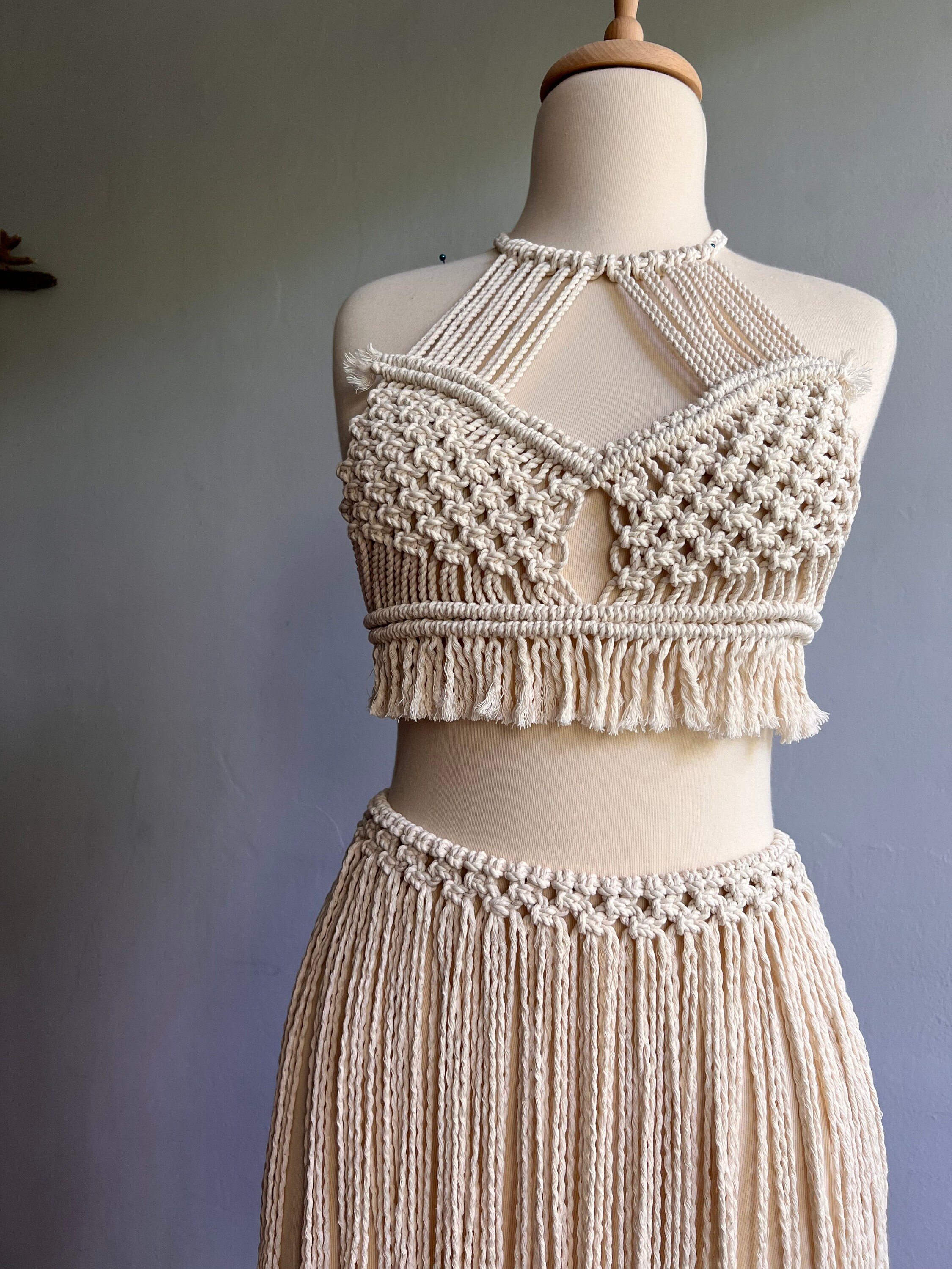 Macrame Dress, Festival Clothing,macrame Sets , Bohemian Beach Dress ...