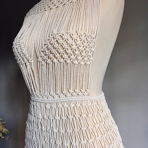 Boho Hippie Wedding Dress, Macrame Wedding Dress, Boho Photoshoot Dress ...