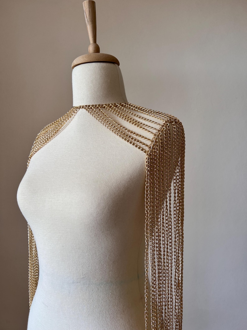 Gold Shoulder Chain Accessory – Costume, Party, Festival, Stage Wear ...