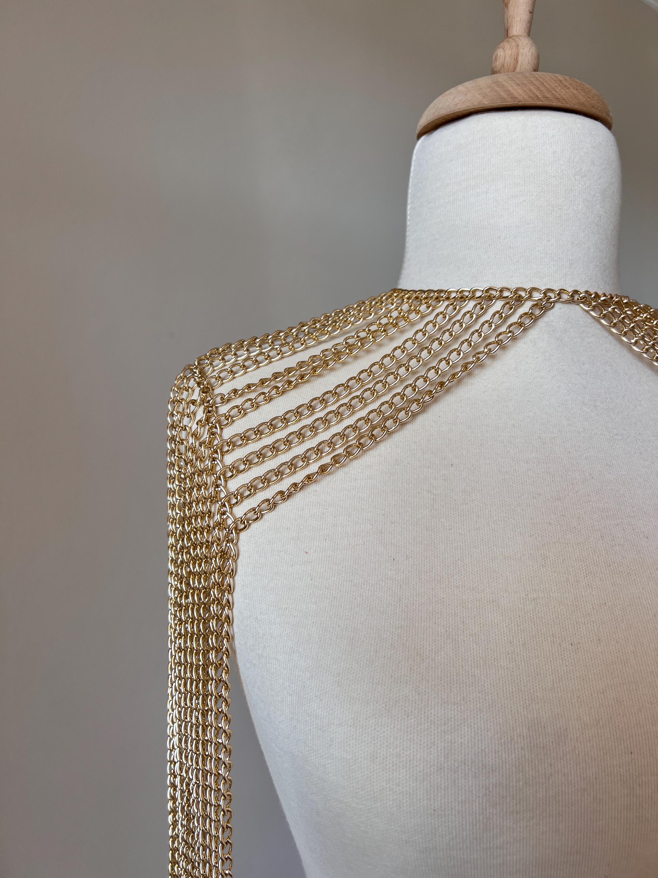 Gold Shoulder Chain Accessory – Costume, Party, Festival, Stage Wear ...