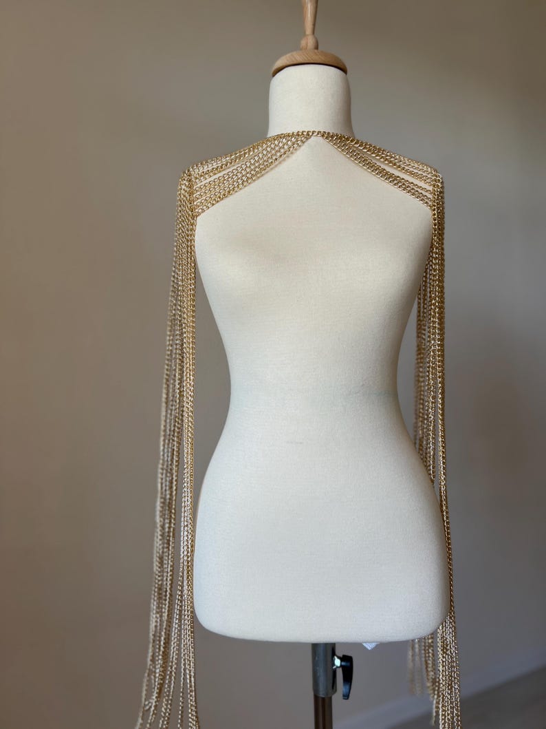 Gold Shoulder Chain Accessory – Costume, Party, Festival, Stage Wear ...