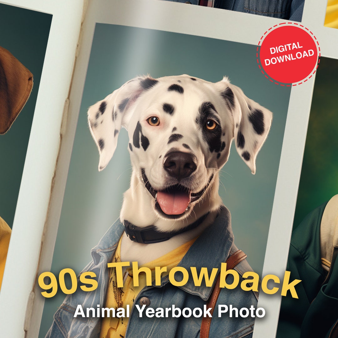 90s Throwback, Dalmatian Portrait, Pet High School Yearbook, Old School ...