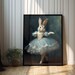 Vintage Rococo Bunny Portrait, Lady Rabbit, Pet Painting Print, Antique ...