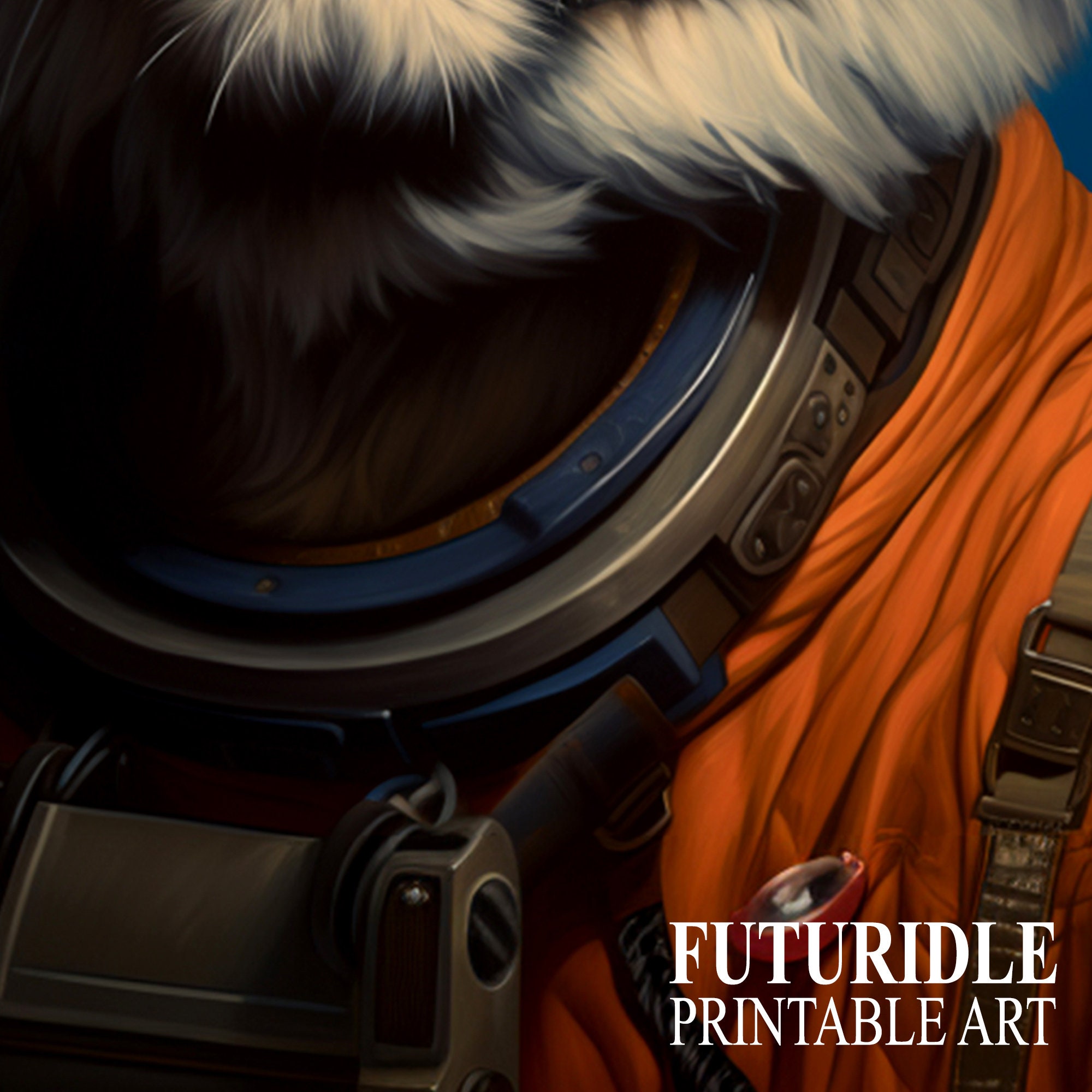Astronaut Tiger in Space Suit Futuristic Sci-fi Poster - Etsy
