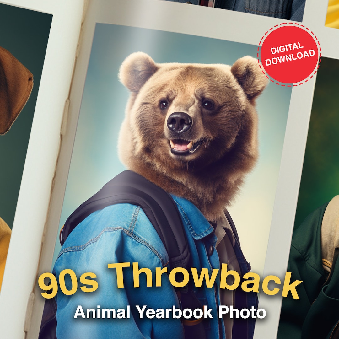 90s Throwback, Grizzly Bear Portrait, High School Yearbook, Old School ...