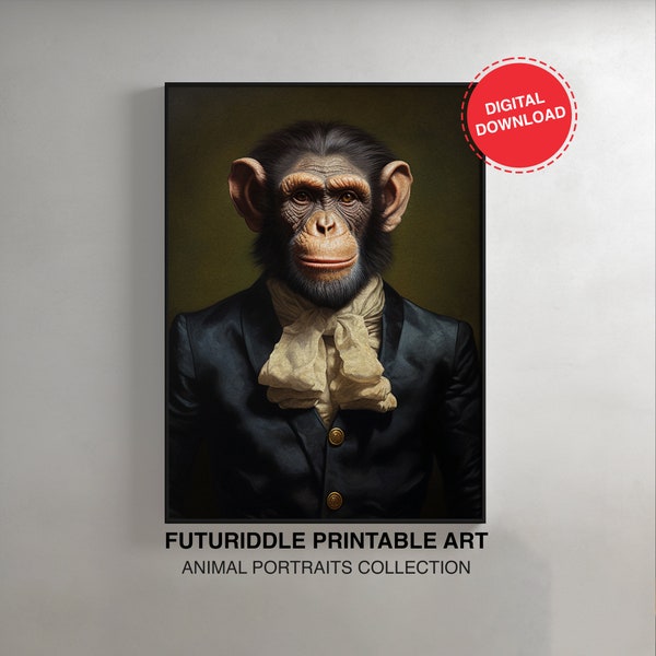 Chimpanzee Art - Etsy