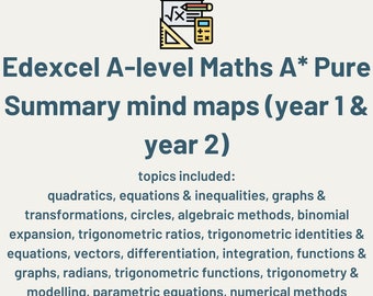 Edexcel A-level Maths Statistics A* Summary Mind Maps (year 1/AS and ...
