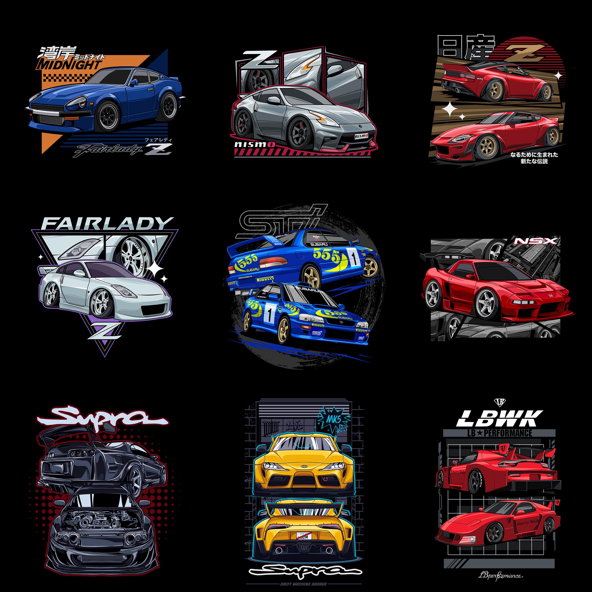 JDM T-shirt Design PNG, Cars Graphic, T-shirt Digital File, Clothing ...