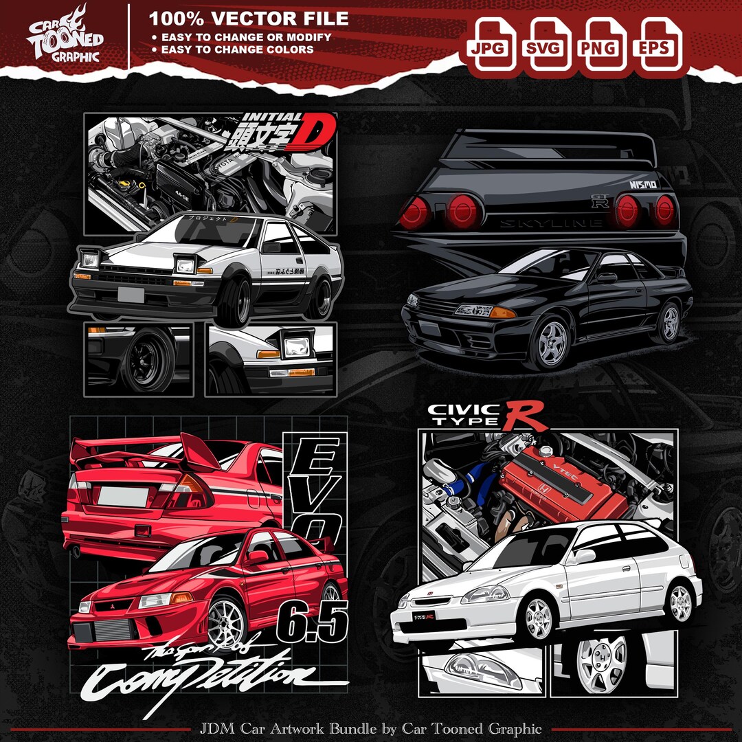 JDM Tshirt Design PNG, Cars Graphic, Tshirt Digital File, Clothing ...