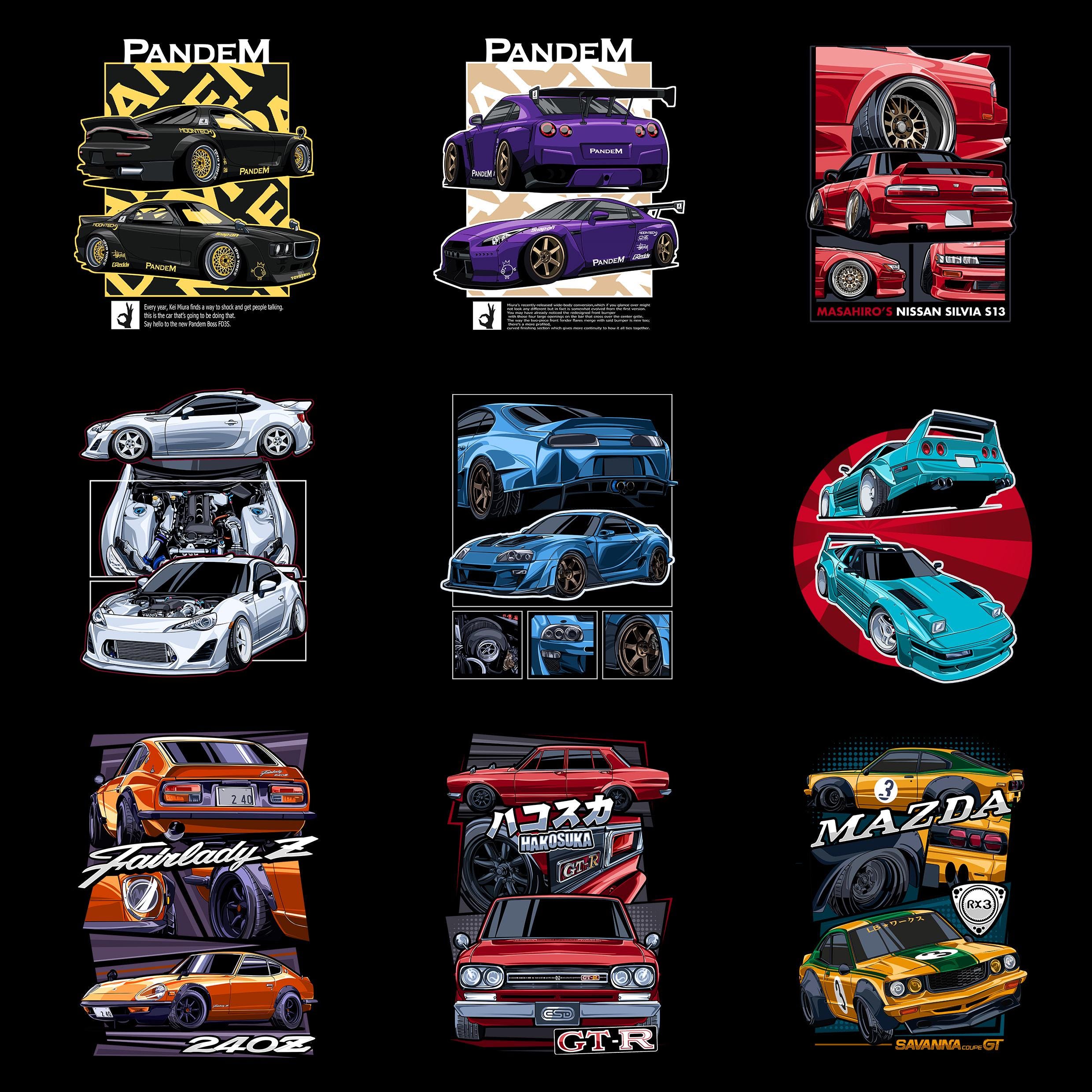 JDM T-shirt Design PNG, Cars Graphic, T-shirt Digital File, Clothing ...