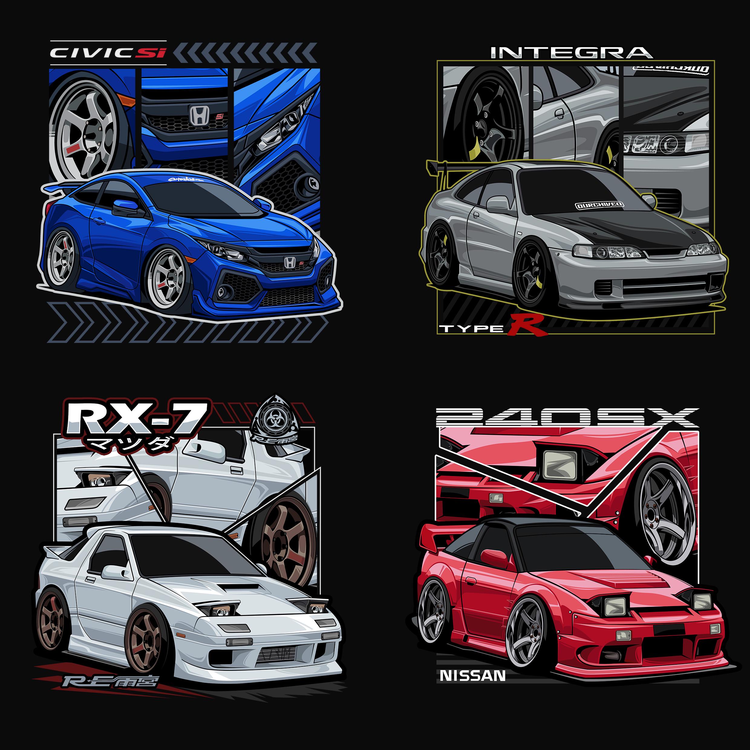 JDM Tshirt Design PNG, Cars Graphic, Tshirt Digital File, Clothing ...