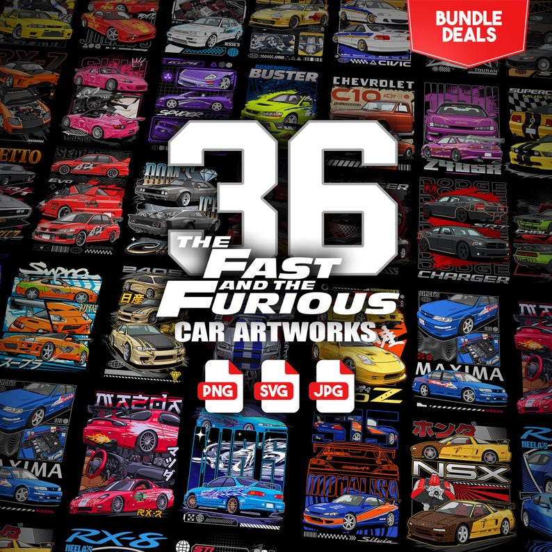 Fast & Furious Inspired Car, Arturban Style T-shirt Design Bundle, JDM ...