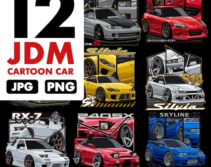 Jdm Car Design for T-shirt ,jdm Gang,jdm Car Clipart , Jdm Car Bundle ...