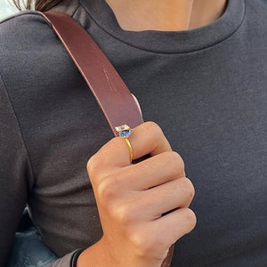 Sapphire Toi Et Moi Ring in 18K Yellow Gold Over Sterling Silver Women ...