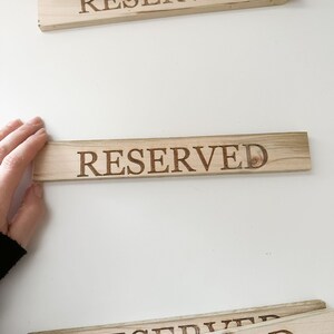 Reserved Signs for Floor Seating and Banquette Seating at Weddings ...