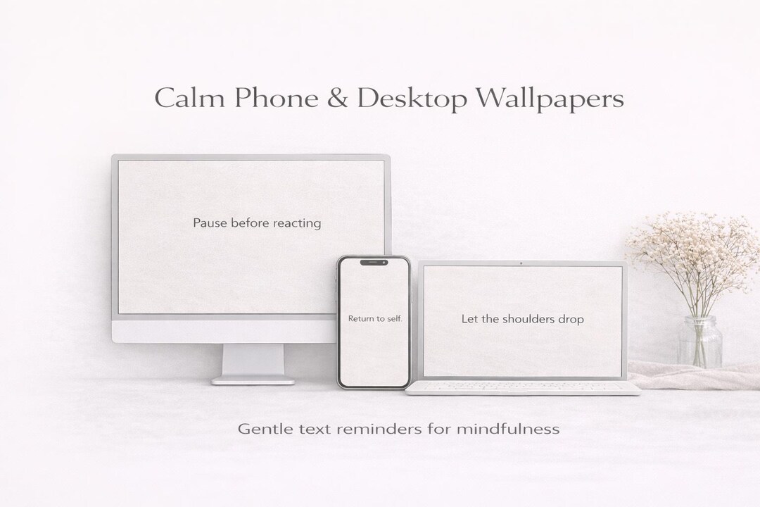 Calm Phone & Desktop Wallpapers | Return to Self Screens | Nervous ...