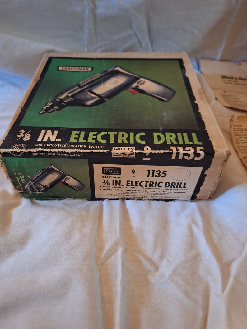 Vintage 1969 Craftsman and Black and Decker Drills - Etsy