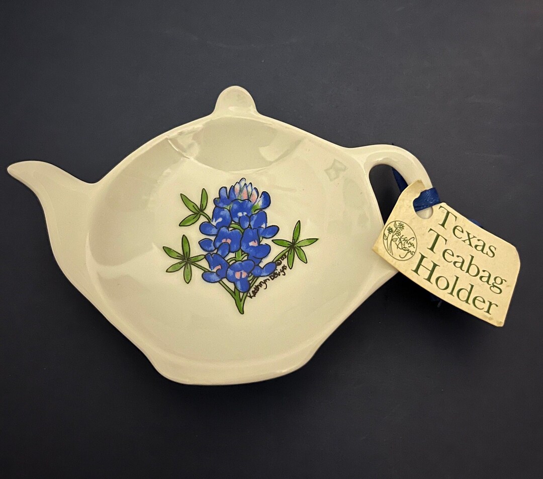 Texas Bluebonnet Tea Bag Holder by Kathryn Designs - Etsy