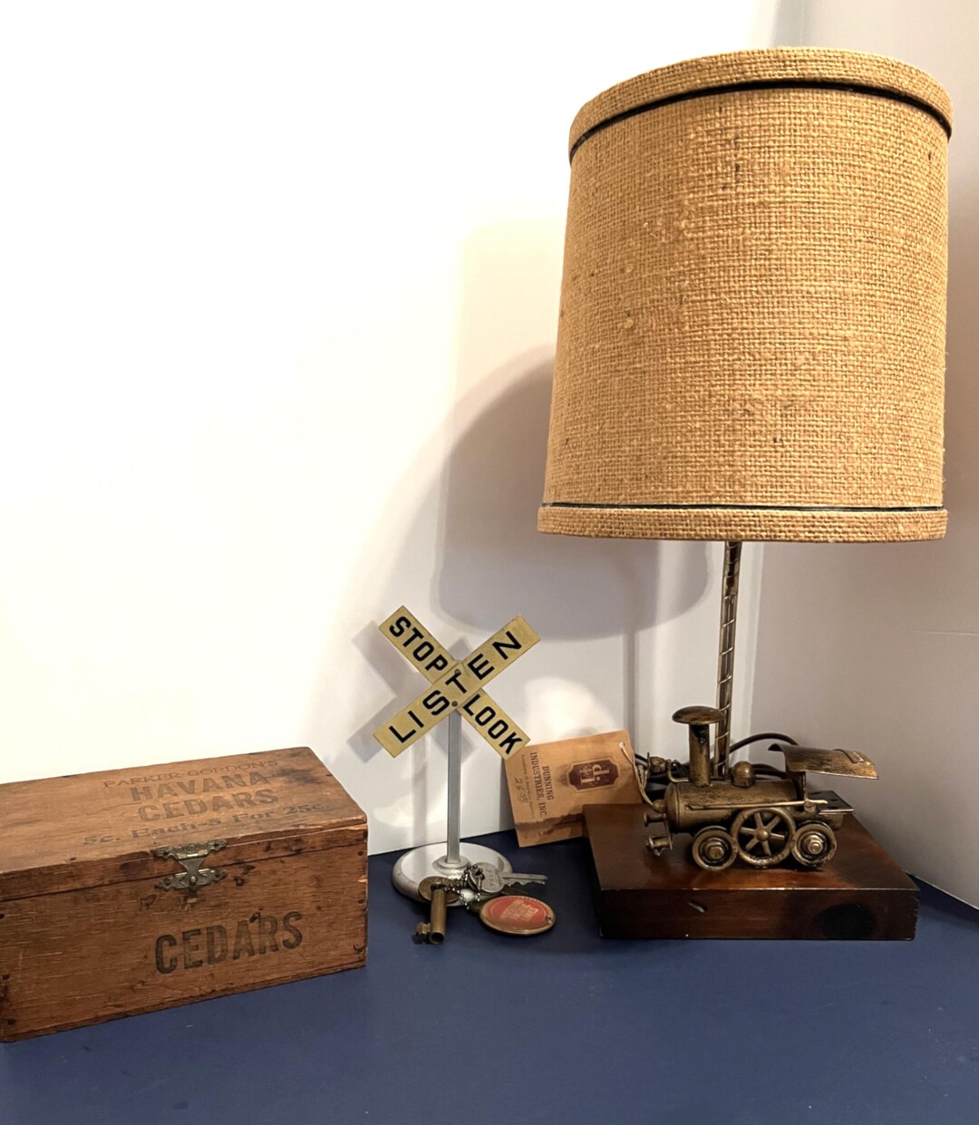 Vintage Train Table Lamp by Dunning Industries 1970c - Etsy