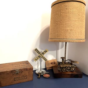 Vintage Train Table Lamp by Dunning Industries 1970c - Etsy