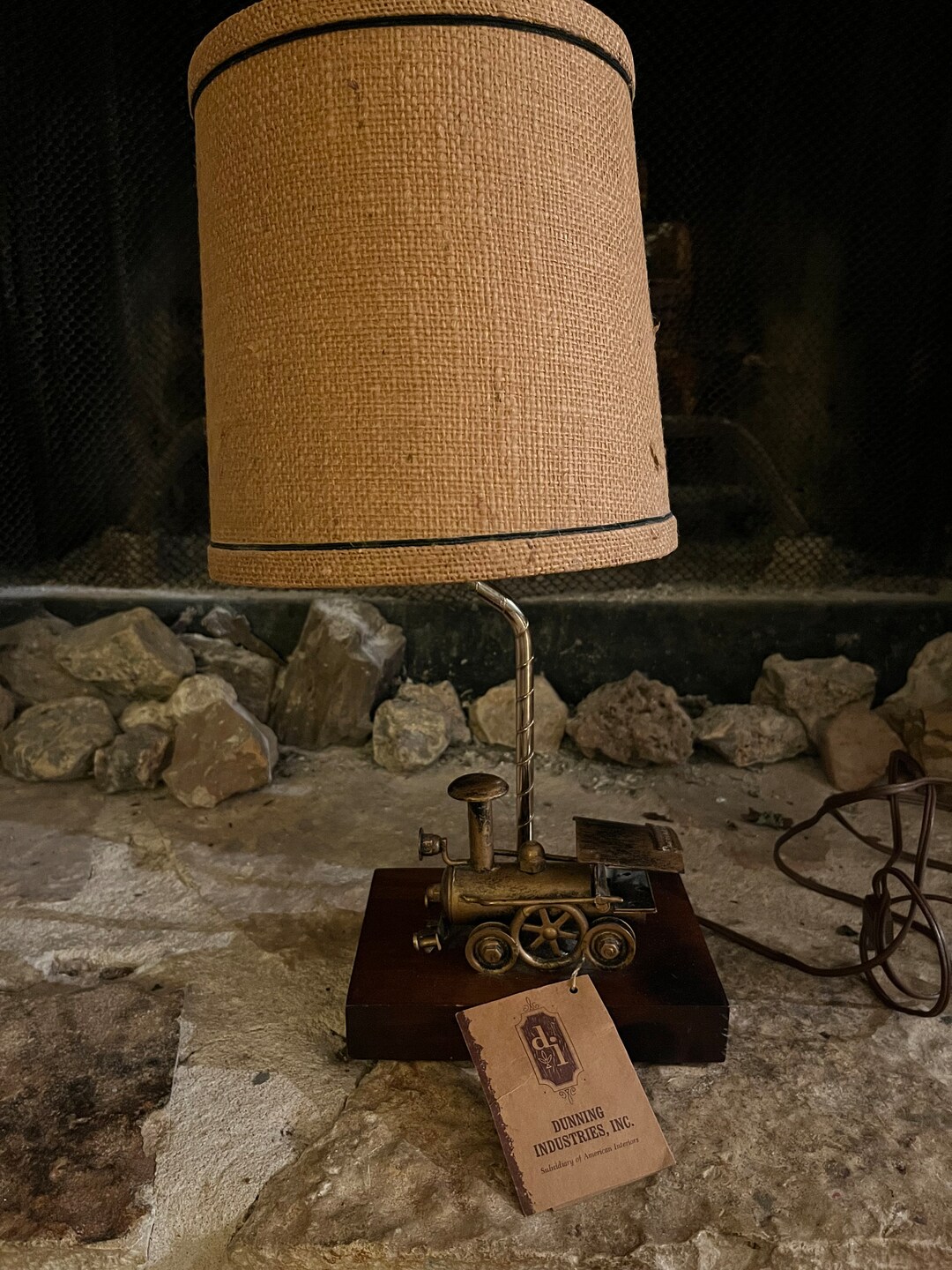 Vintage Train Table Lamp by Dunning Industries 1970c - Etsy
