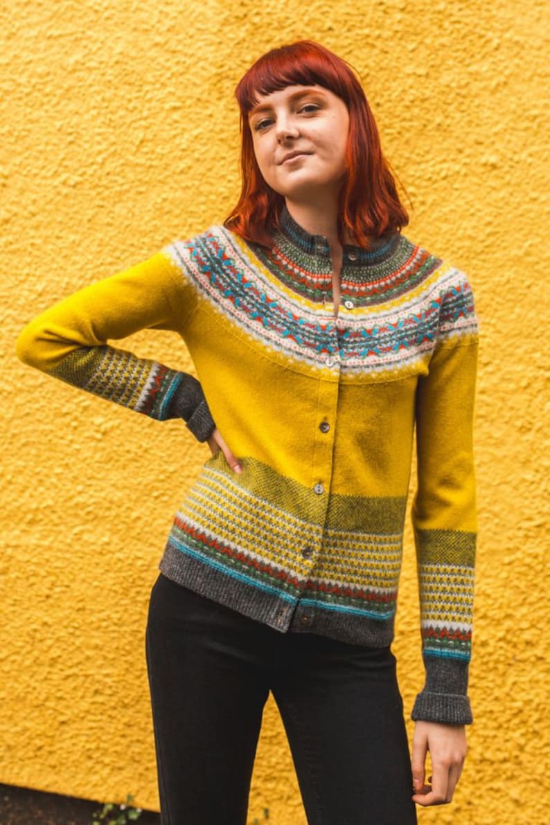 Alpine Cardigan by Eribe in Piccalilli 96% Lambswool With Angora ...