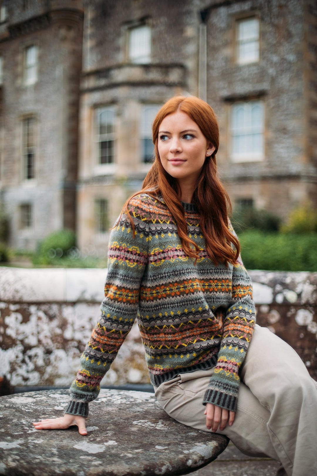 Fairisle Kinross Sweater by Eribe in Agate Colour 100% Super Soft ...