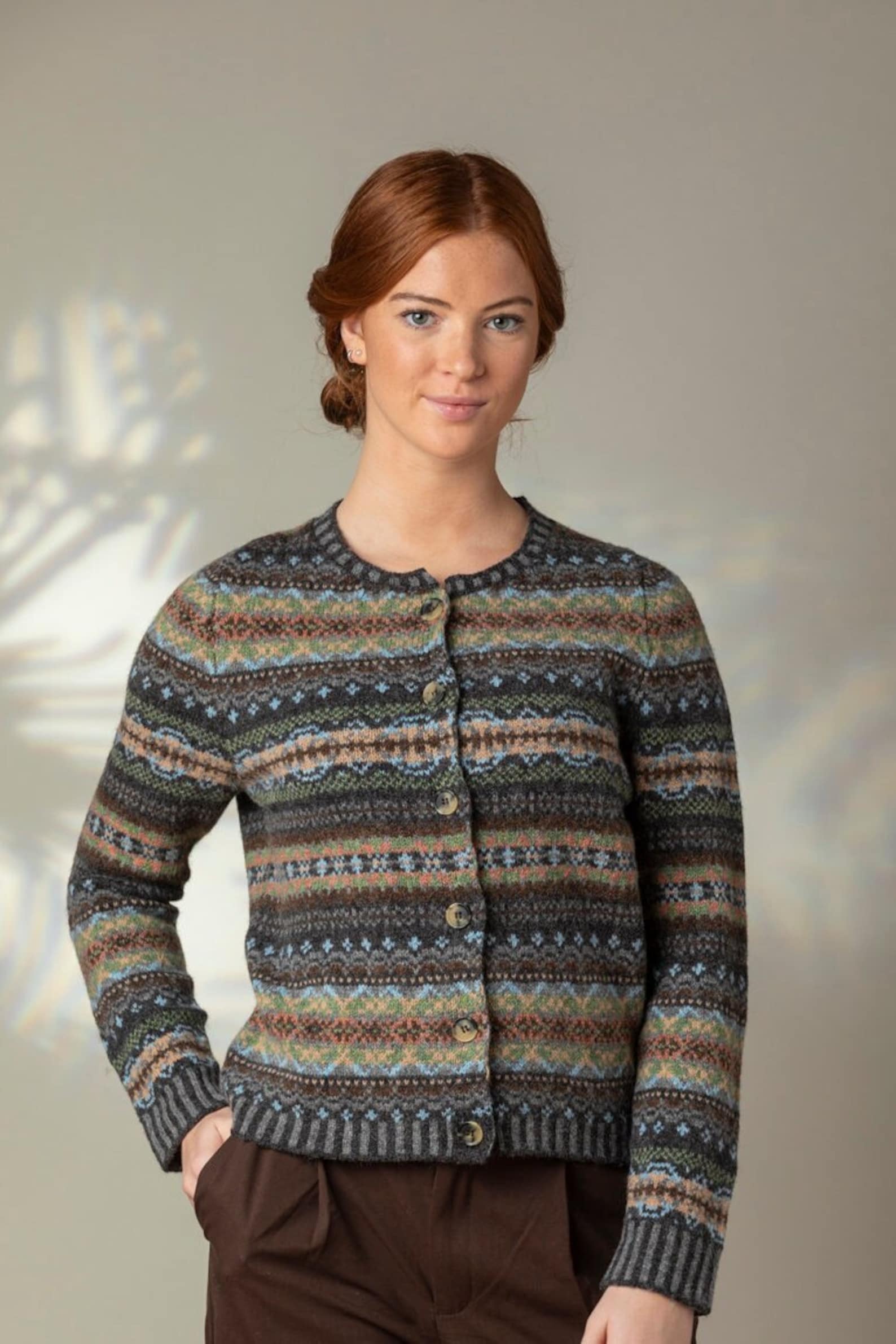 Fairisle Westray Cardigan by Eribe in Aviemore Colour 100% Shetland ...