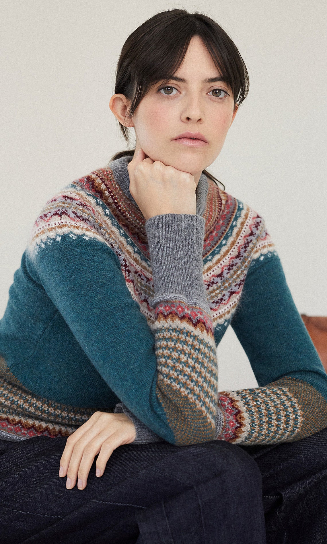 Alpine Cardigan by Eribe in Lugano 96% Lambswool With Angora Fairisle ...