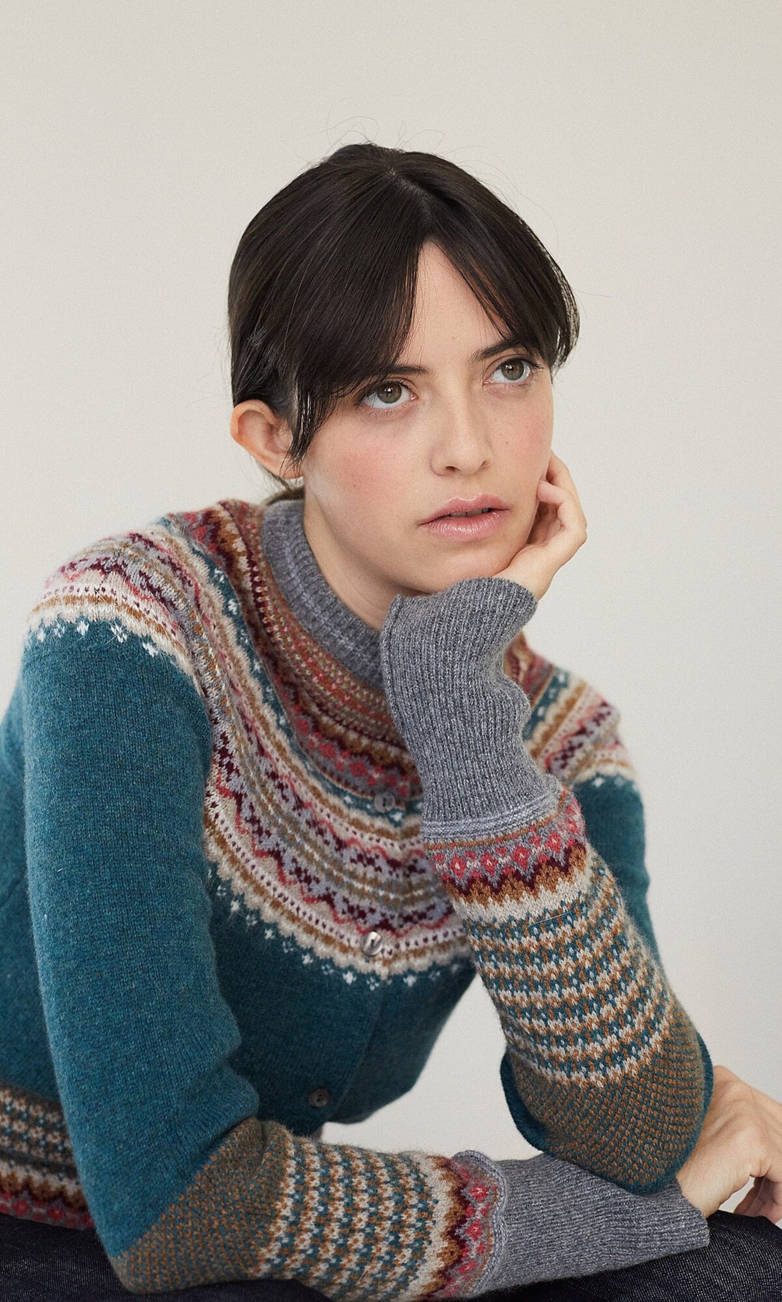 Alpine Cardigan by Eribe in Lugano 96% Lambswool With Angora Fairisle ...