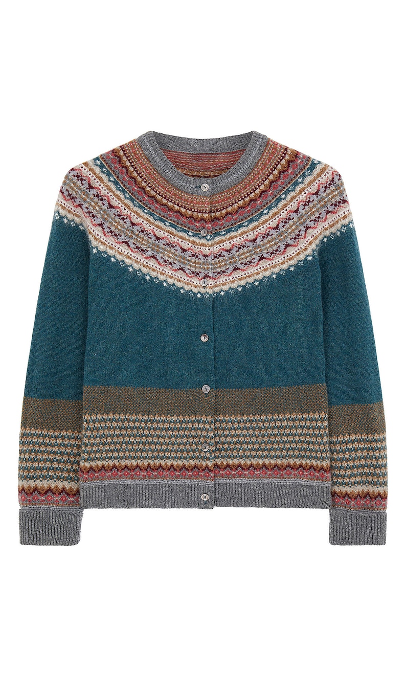 Alpine Cardigan by Eribe in Lugano 96% Lambswool With Angora Fairisle ...