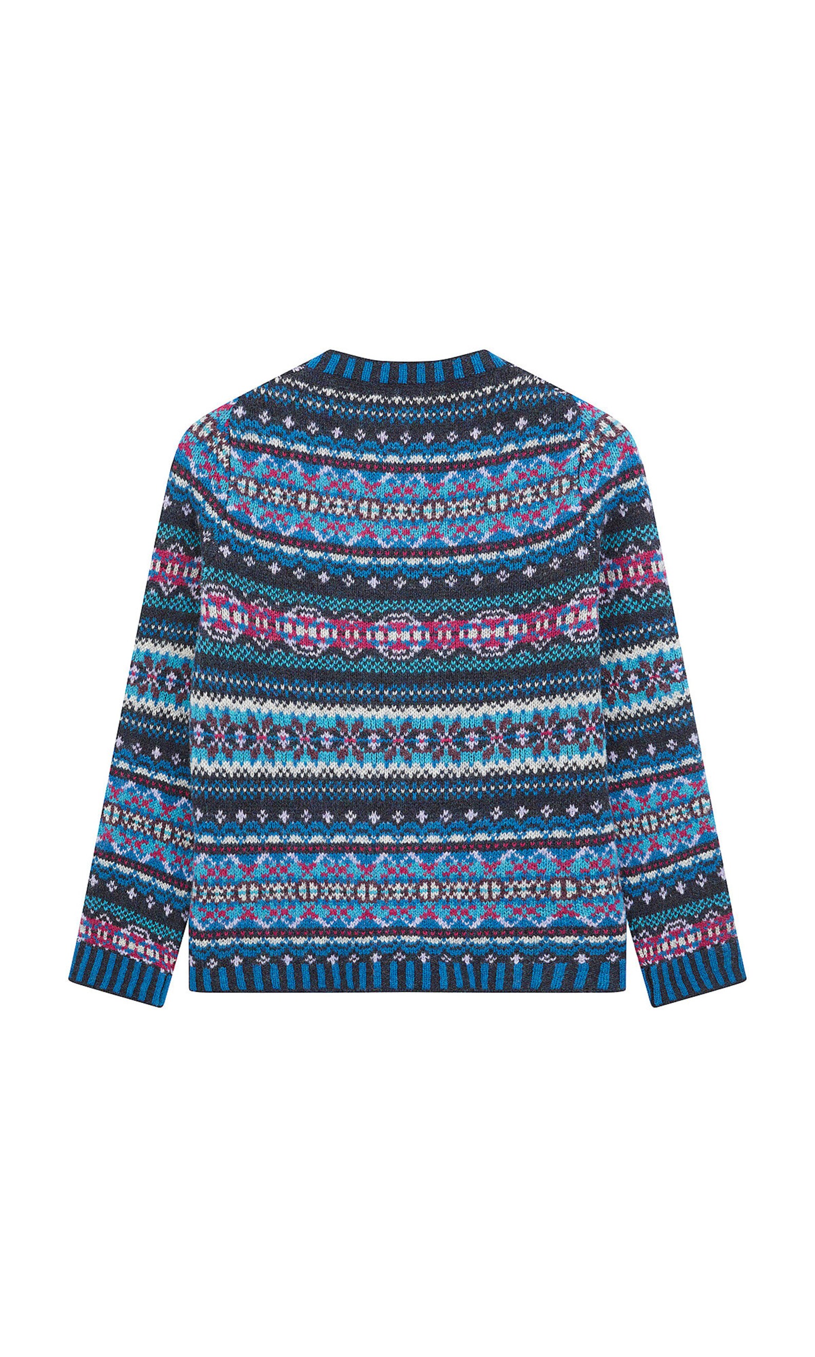 Fairisle Westray Cardigan by Eribe in Midnight Colour 100% Shetland ...